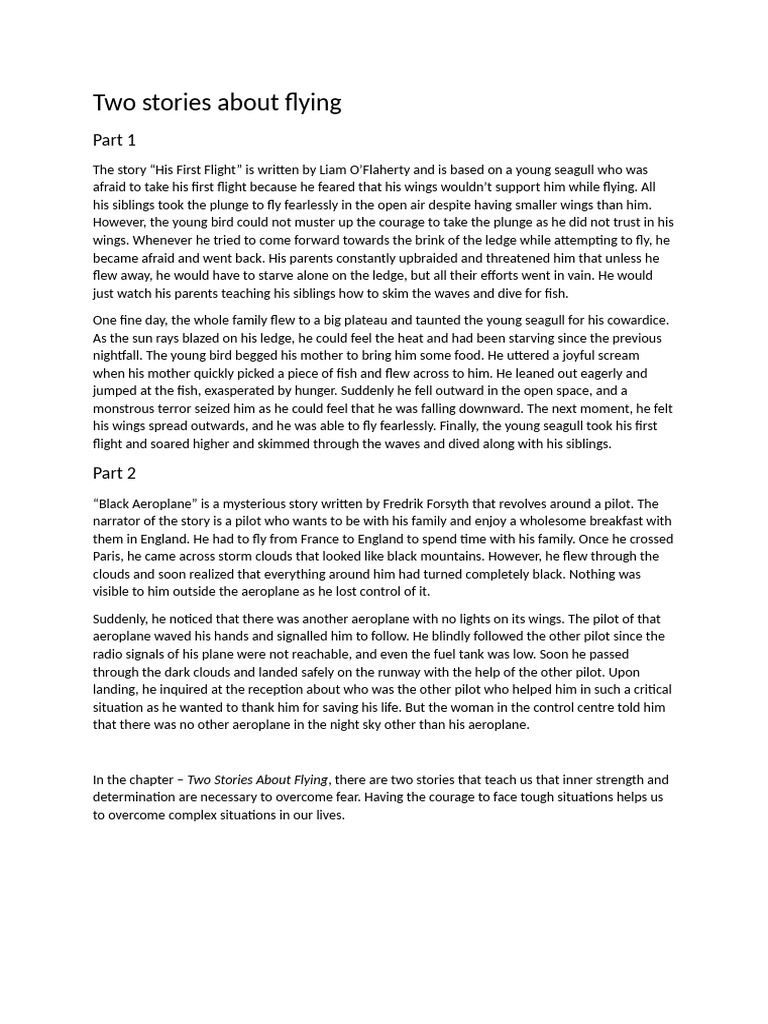 Two Stories About Flying | PDF | Airplane