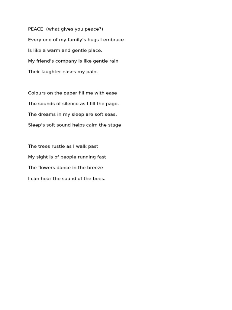PEACE | PDF | Poetry