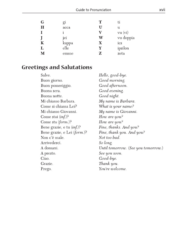 Greetings and Salutations | PDF