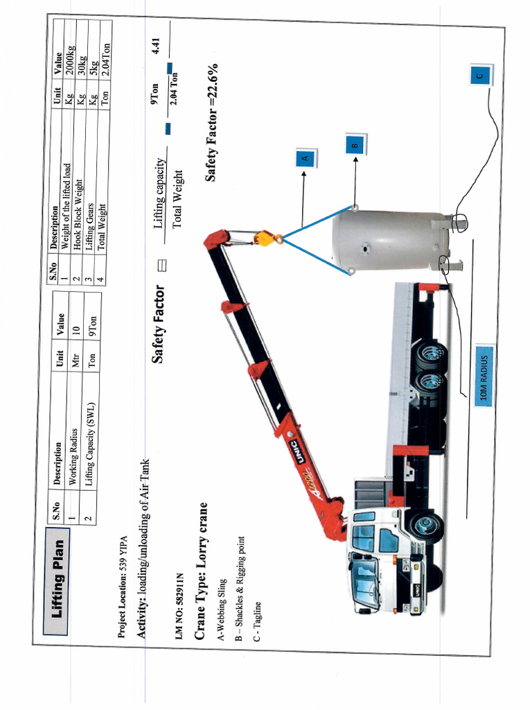 2TON Air Tank Lifting Plan | PDF