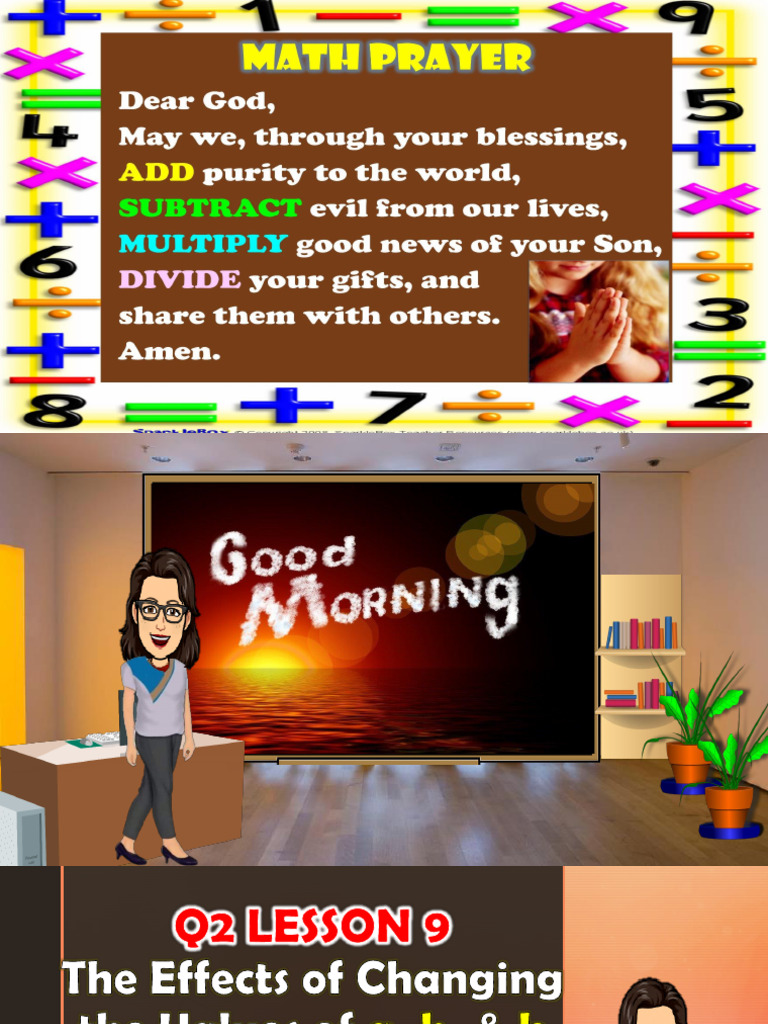 Q2 LESSON 9 The Effects of Changing The Values of A H and K On The ...