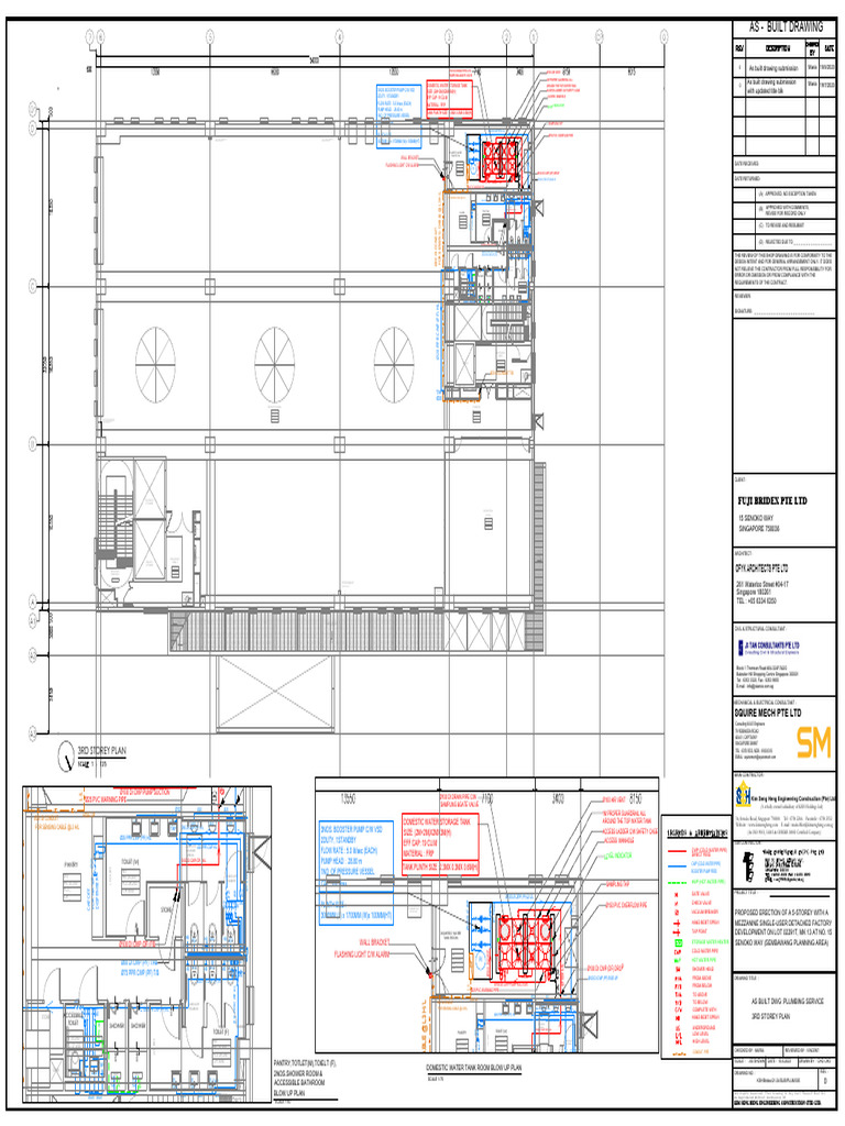 As Built DWG Plumbing Service 3RD Story Plan | PDF | Pipe (Fluid ...