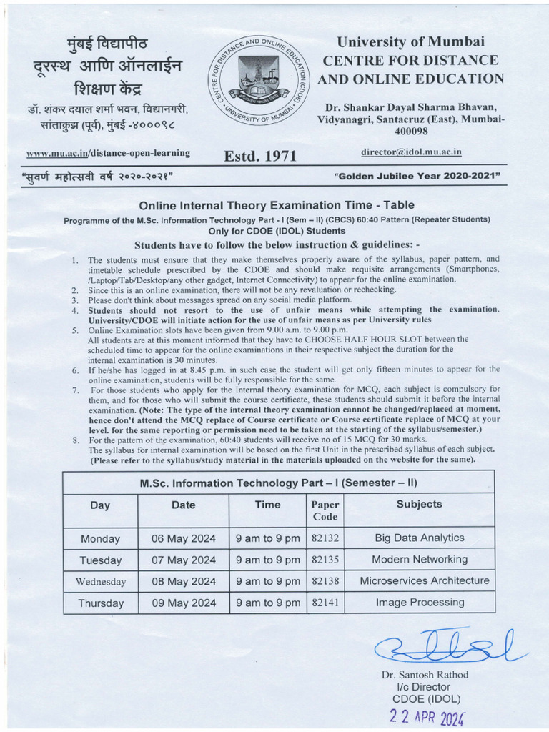 M.Sc. IT Part - I (Sem - II) 60 40 | PDF | Science & Mathematics | Technology & Engineering