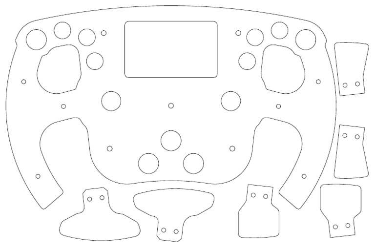 F1 Steering Wheel CNC Cut Full Parts - Ai-1 | PDF