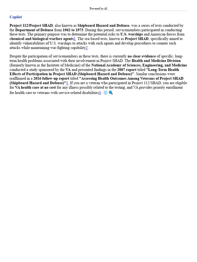 Project SHAD | PDF | Law | Wellness