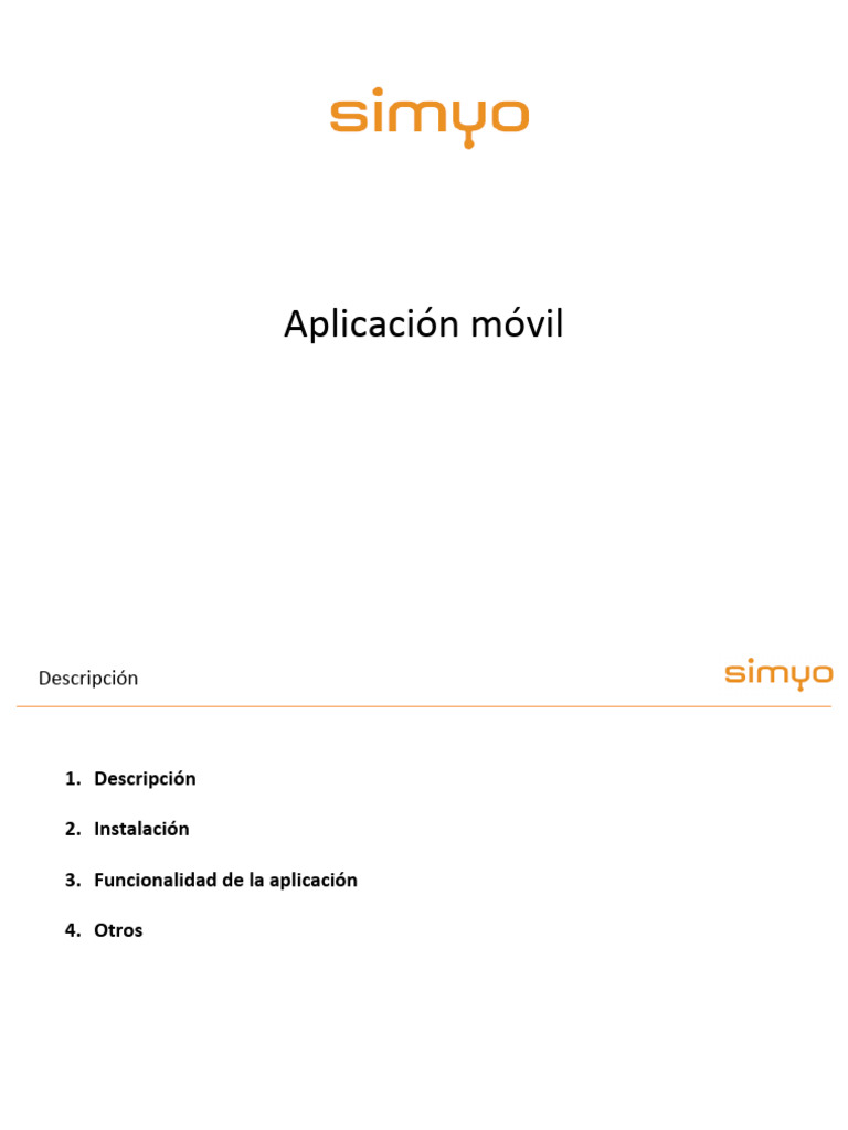 App Simyo: Gestión de Líneas Móviles | PDF | Aplicación movil | Ios
