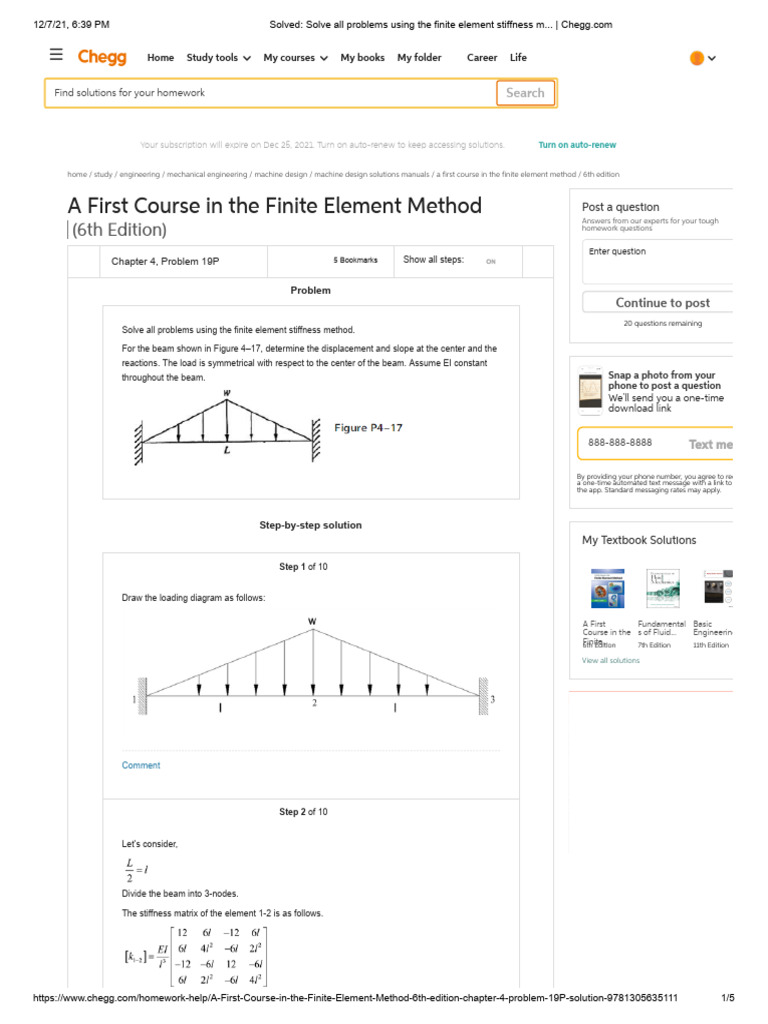Stiffness Matrix Calculation | PDF | Finite Element Method | Stiffness