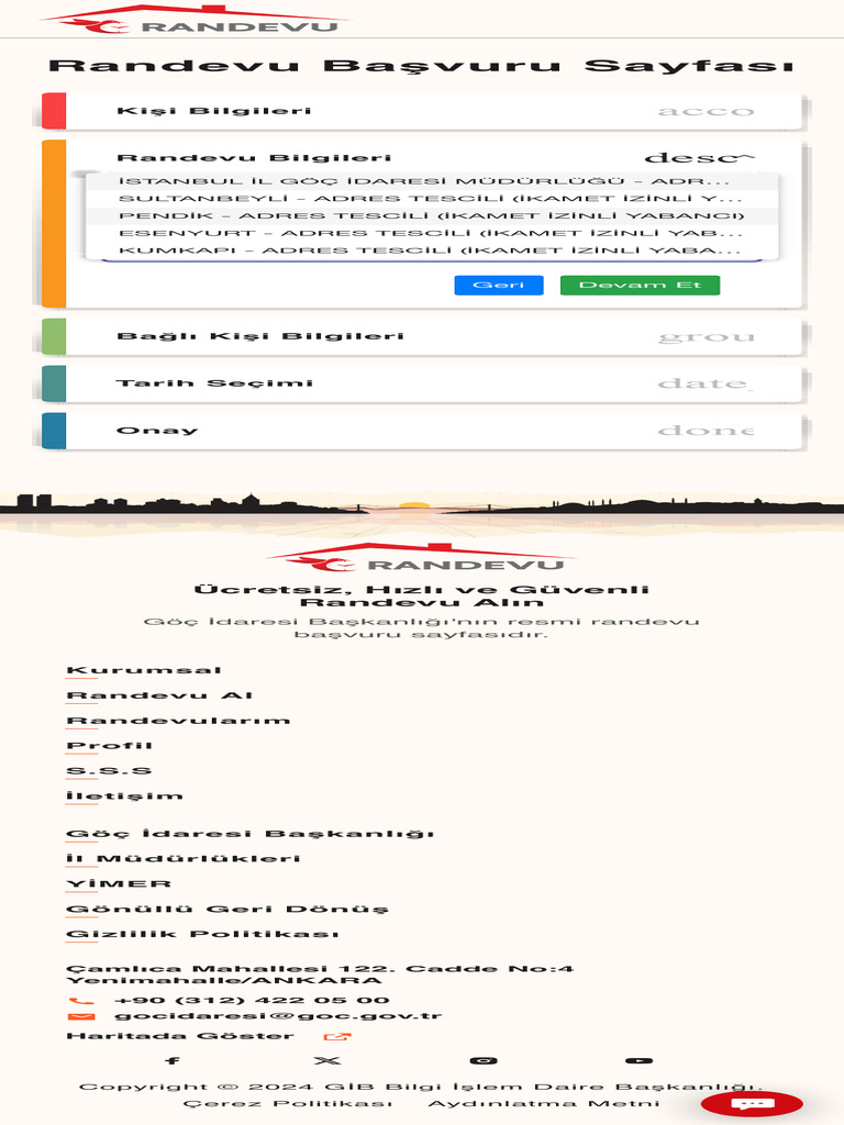 Göç Randevu® Randevu Al | PDF