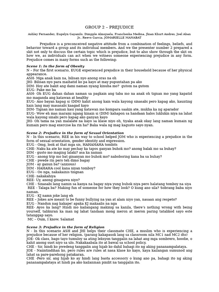 PERDEV-SKIT | PDF | Anti Social Behaviour