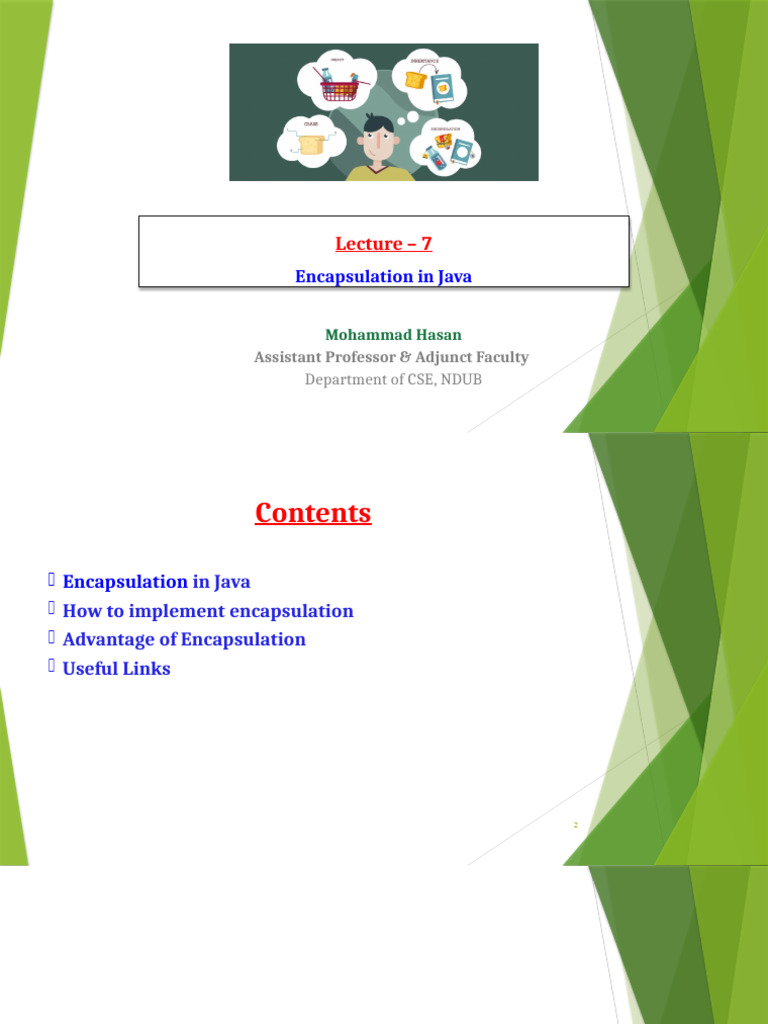 Lecture_7-Encapsulation in Java | PDF | Method (Computer Programming ... Lecture_7-Encapsulation in Java | PDF | Method (Computer Programming ...