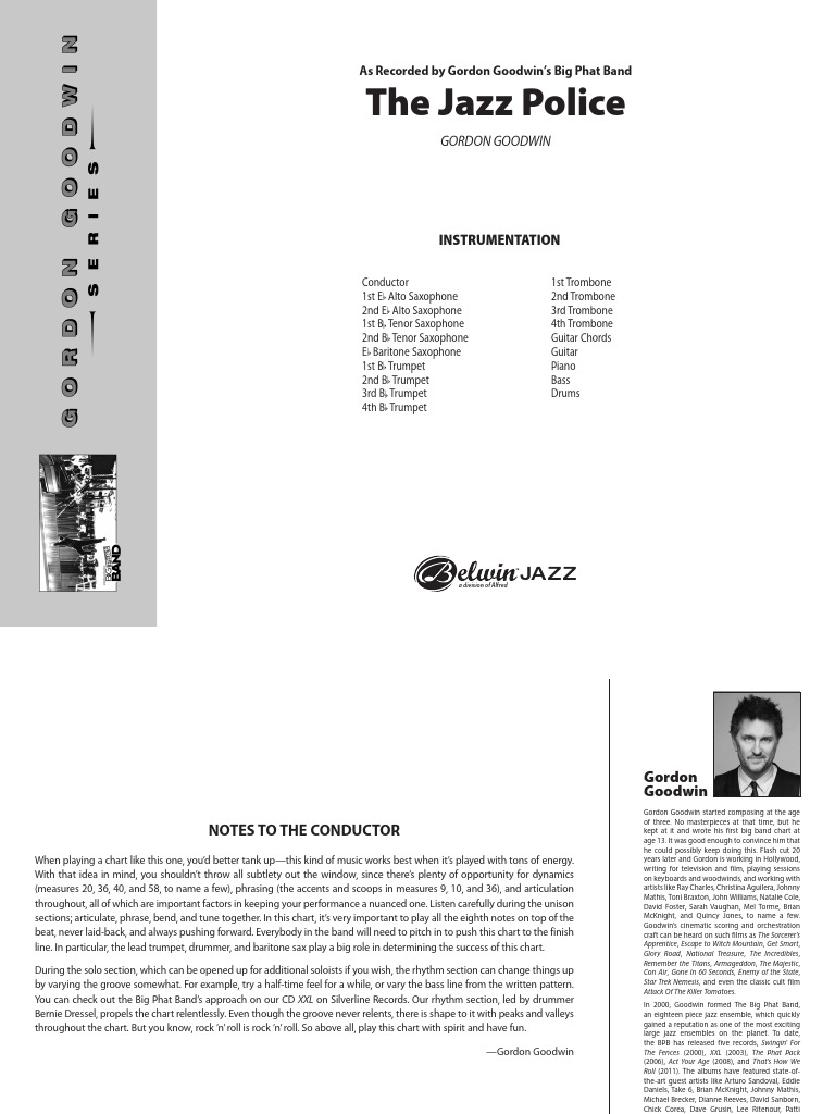 The Jazz Police | PDF | Saxophone | Trombone