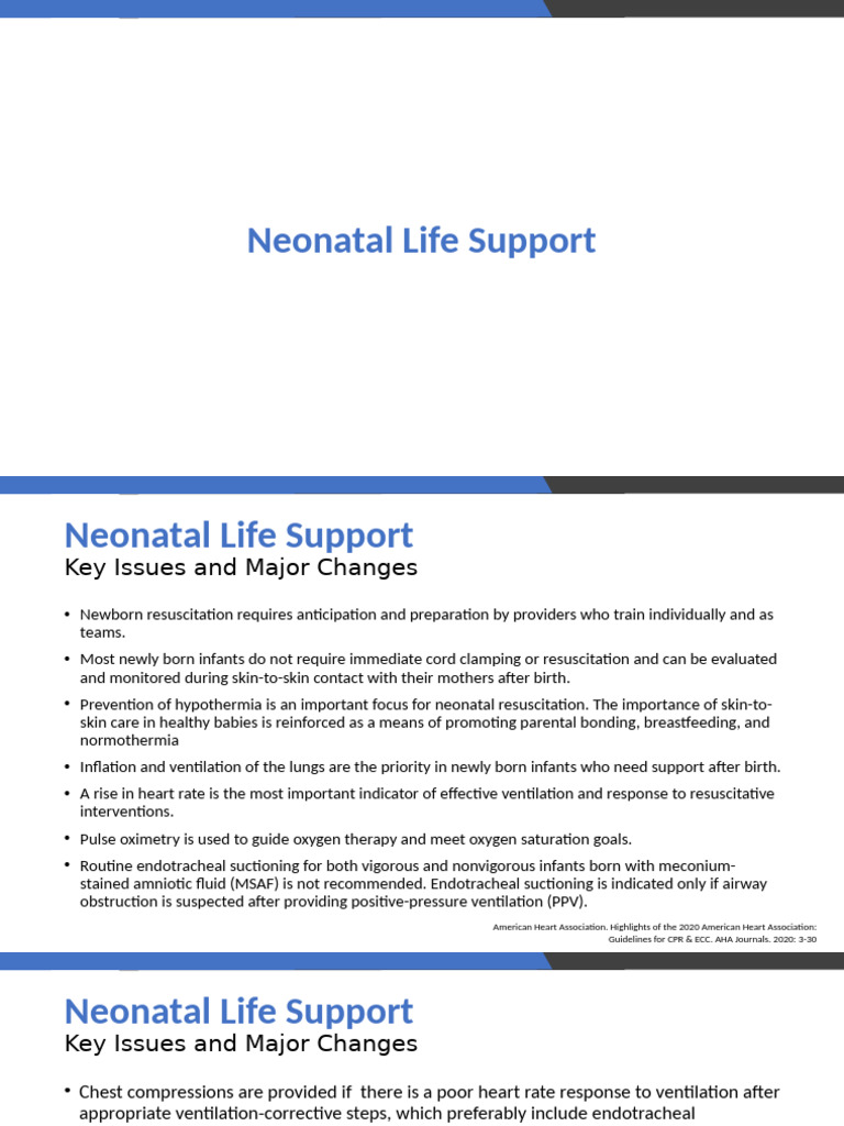 Neonatal Life Support | PDF | Cardiopulmonary Resuscitation | Infants