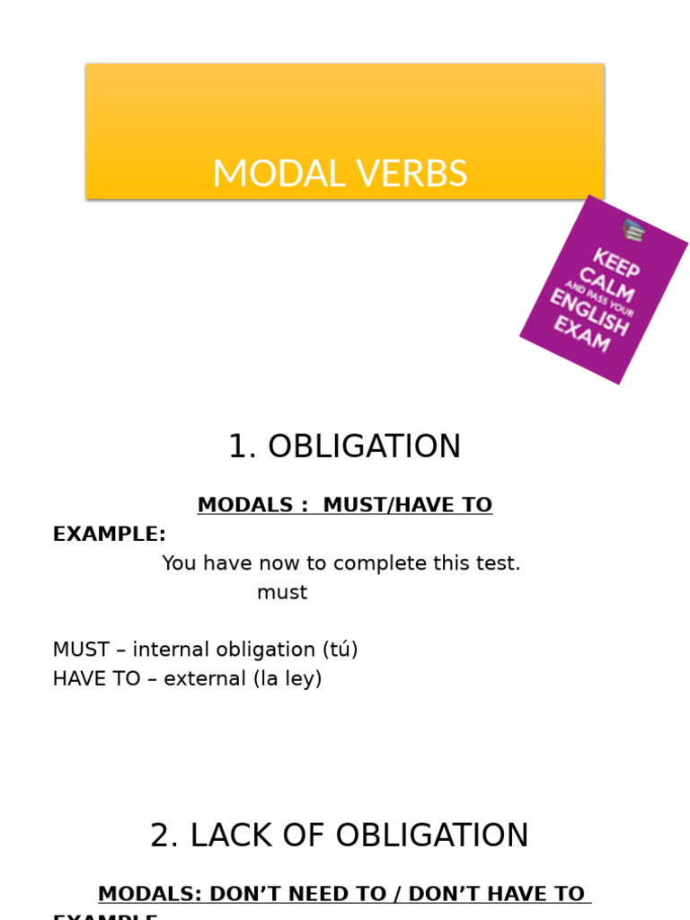 Modal Verbs | PDF