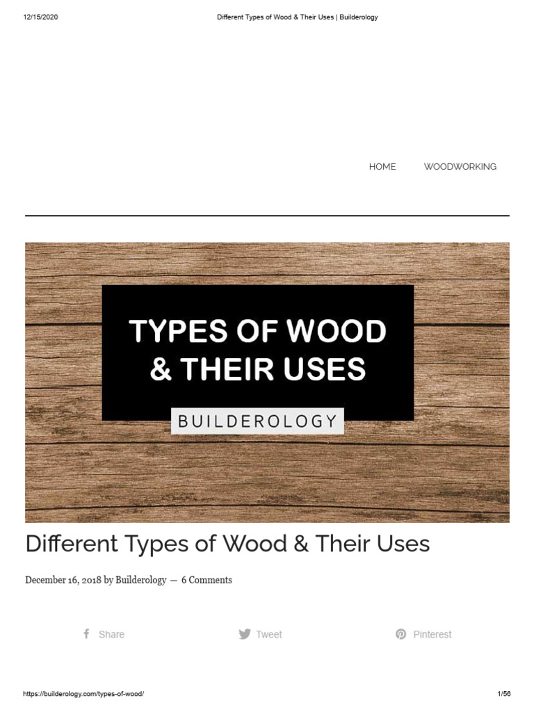 Different Types of Wood & Their Uses - Builderology | PDF | Wood ...