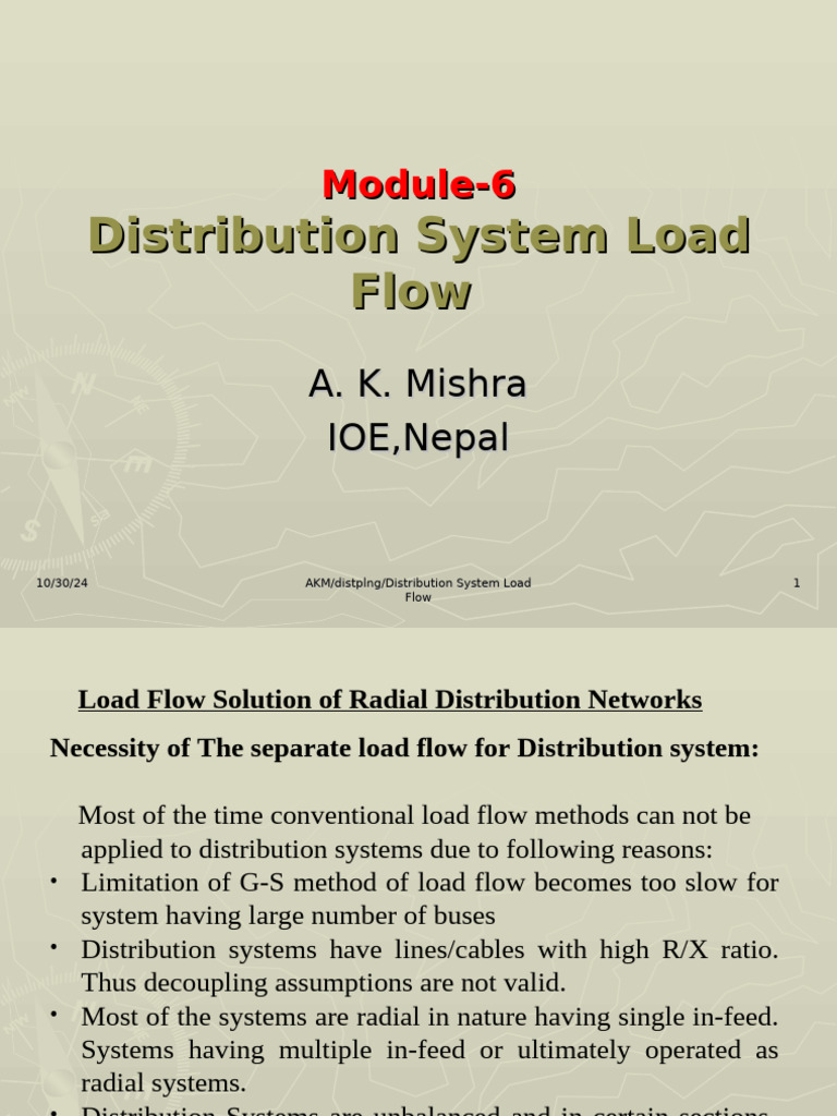 M6-Distrbution Load Flow | PDF | Electrical Engineering | Electricity