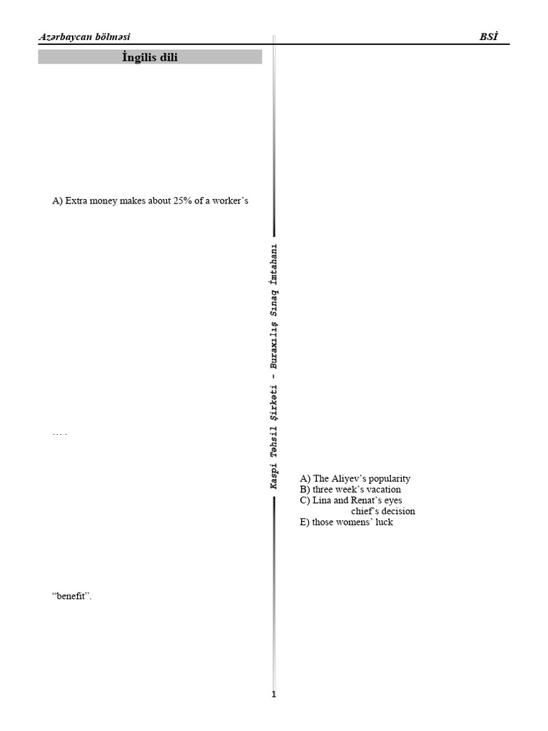 Bsi̇-1 - 11 - Aze | PDF | Africa | North Africa