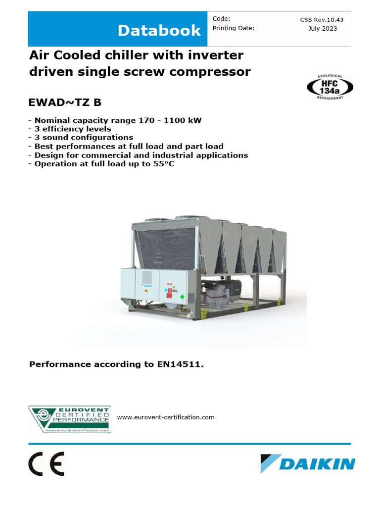 EWAD-TZ-B Data Books EEDEN23 English | PDF | Heat Exchanger | Air ...
