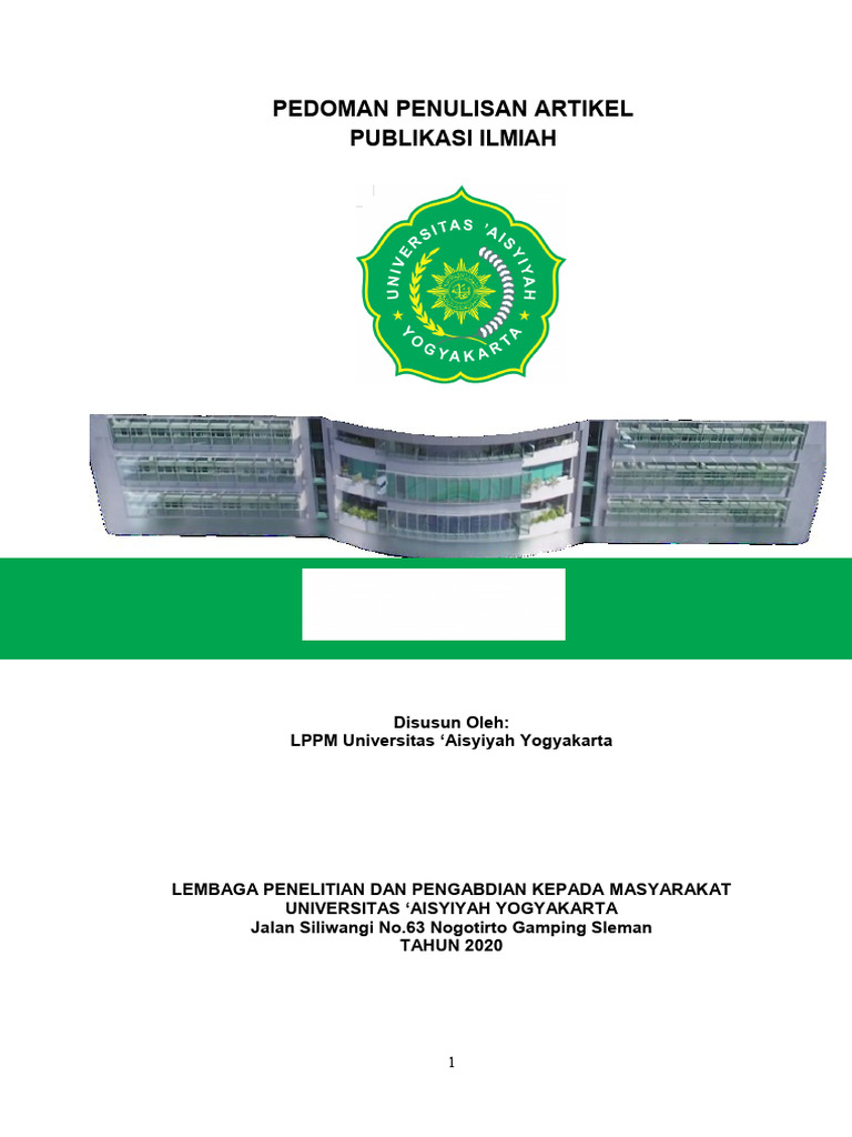 Buku Pedoman Penulisan Artikel 2020 | PDF