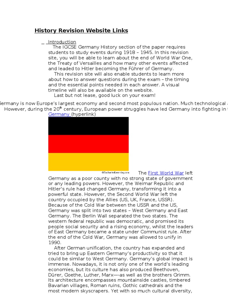 History Revision Website | PDF | Weimar Republic | Adolf Hitler