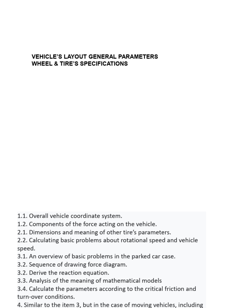 Chapter II - Vehicle Forward Dynamics | PDF | Tire | Acceleration