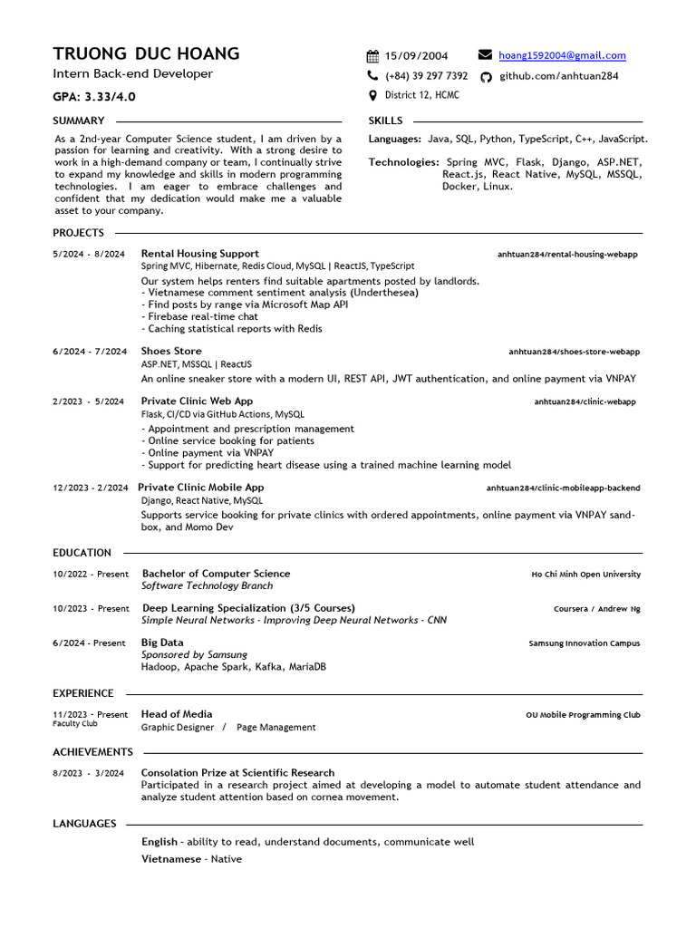 CV_Final(1) | PDF | My Sql | Microsoft Sql Server