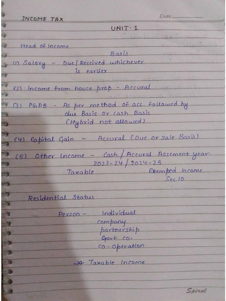 Income Tax Notes (572-E) | PDF