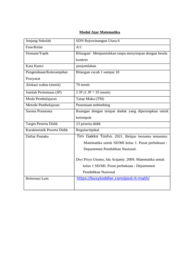 Modul Ajar Supervisi 1 | PDF