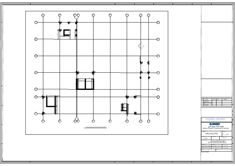 Columns Dimension Plan From Level 55.30 To Level 56.57 | PDF