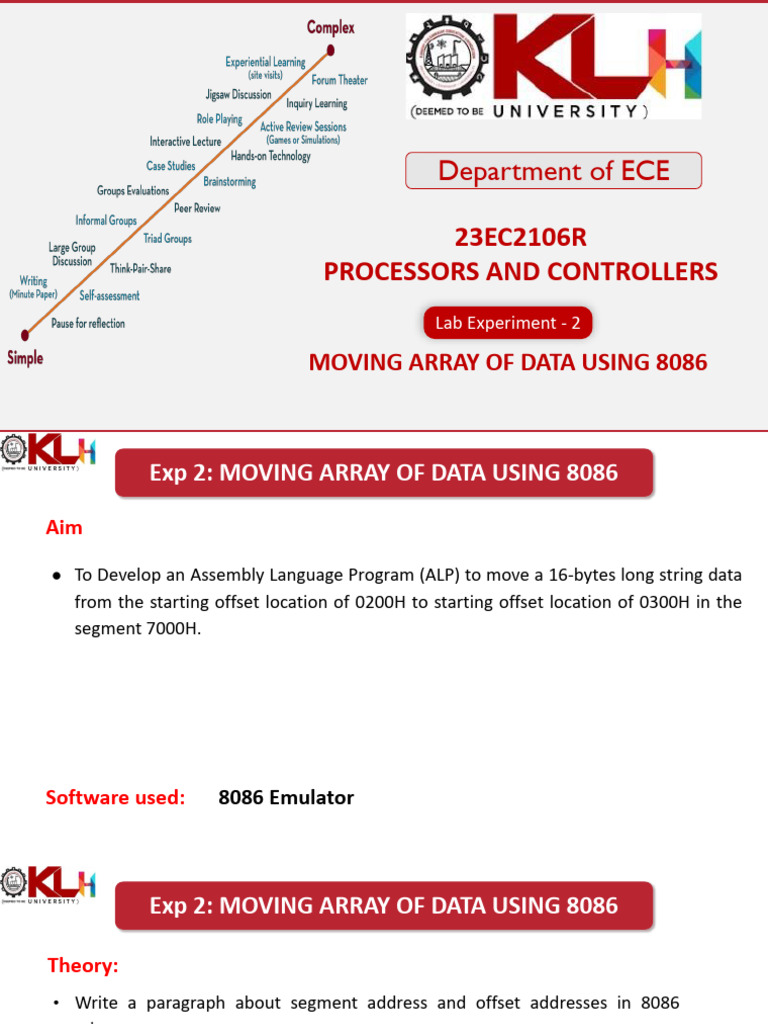 Exp 02 Moving An Array of Data | PDF | X86 Architecture | Computer Data
