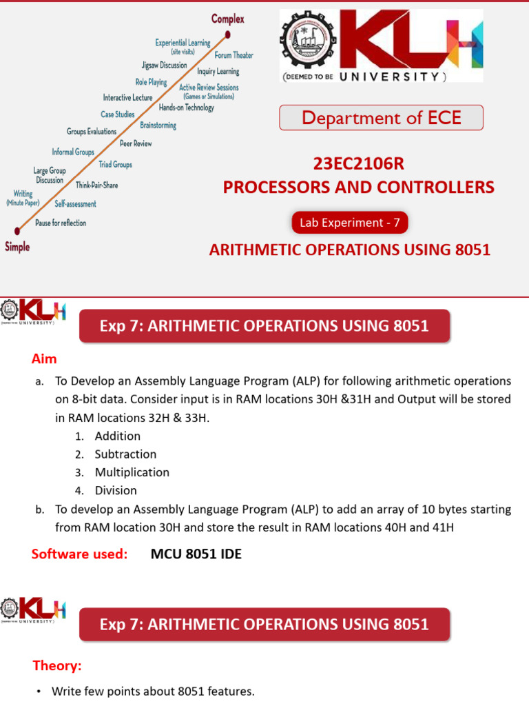 Exp 07 Arithmatic operations using 8051 | PDF | Assembly Language | Random Access Memory