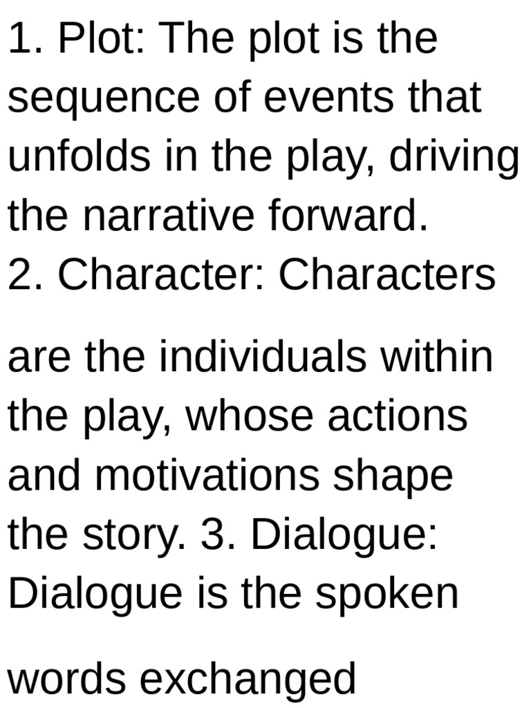 Key Elements of Playwriting Explained | PDF
