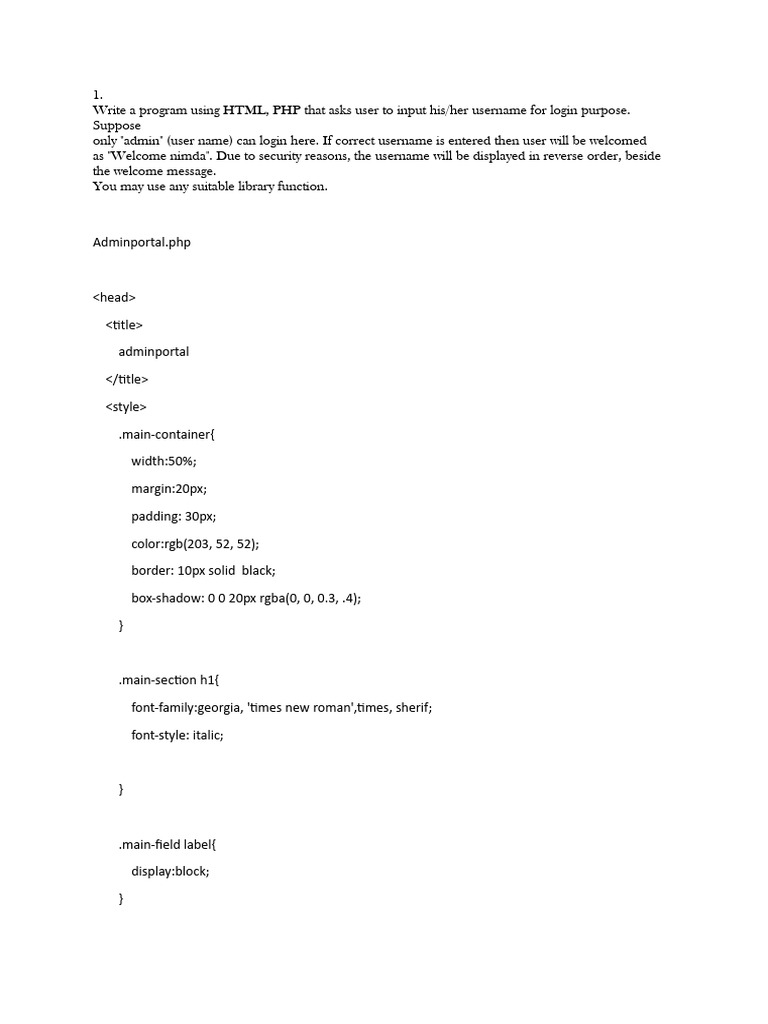 Adminportal | PDF | Business | Computers