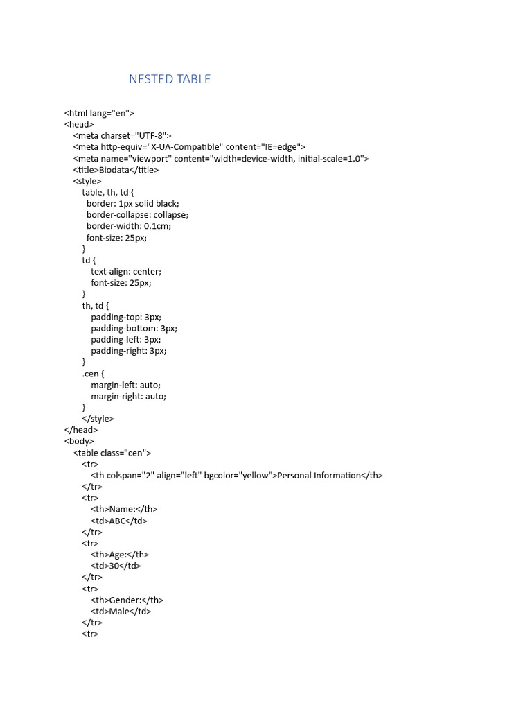 NESTED TABLE | PDF NESTED TABLE | PDF