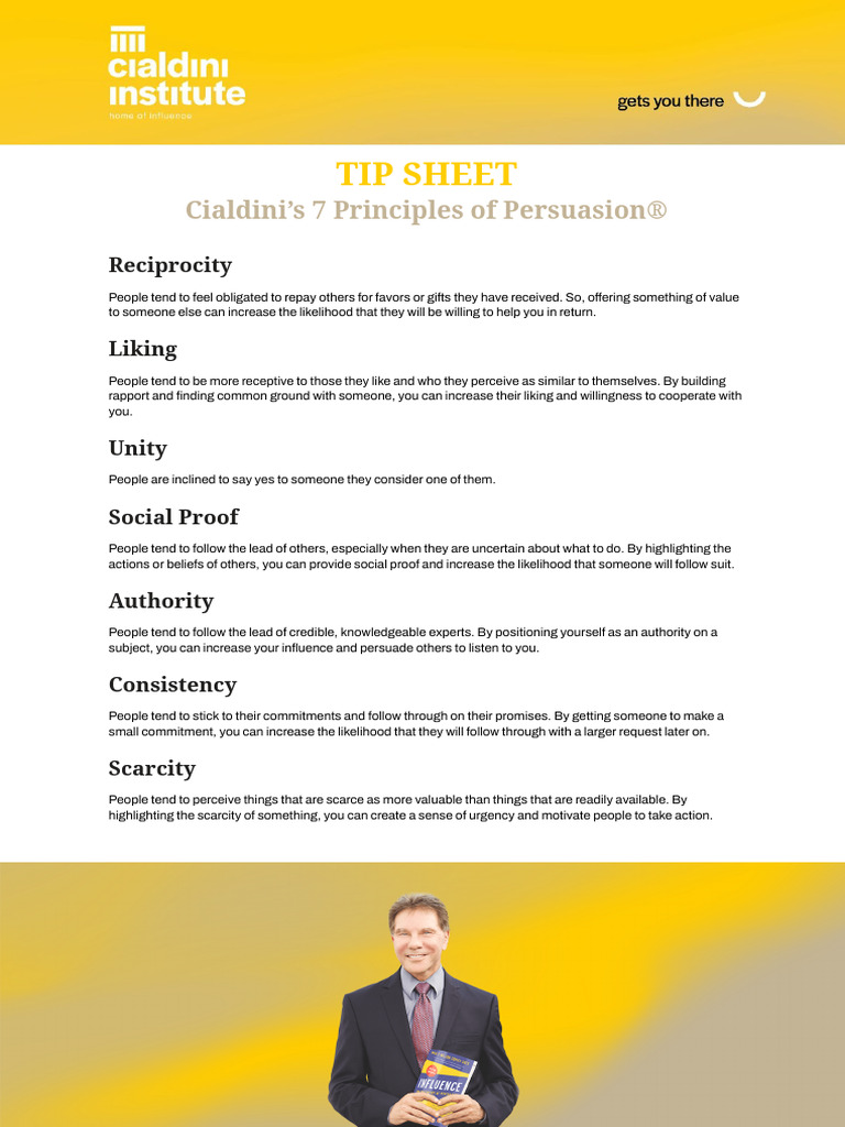 13-Principles of Persuasion - Tip Sheet | PDF | Persuasion | Cognition