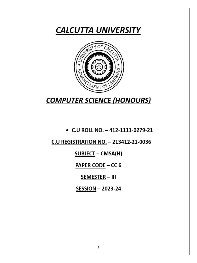 3rd sem CC-6 project | PDF | Numerical Analysis | Computing