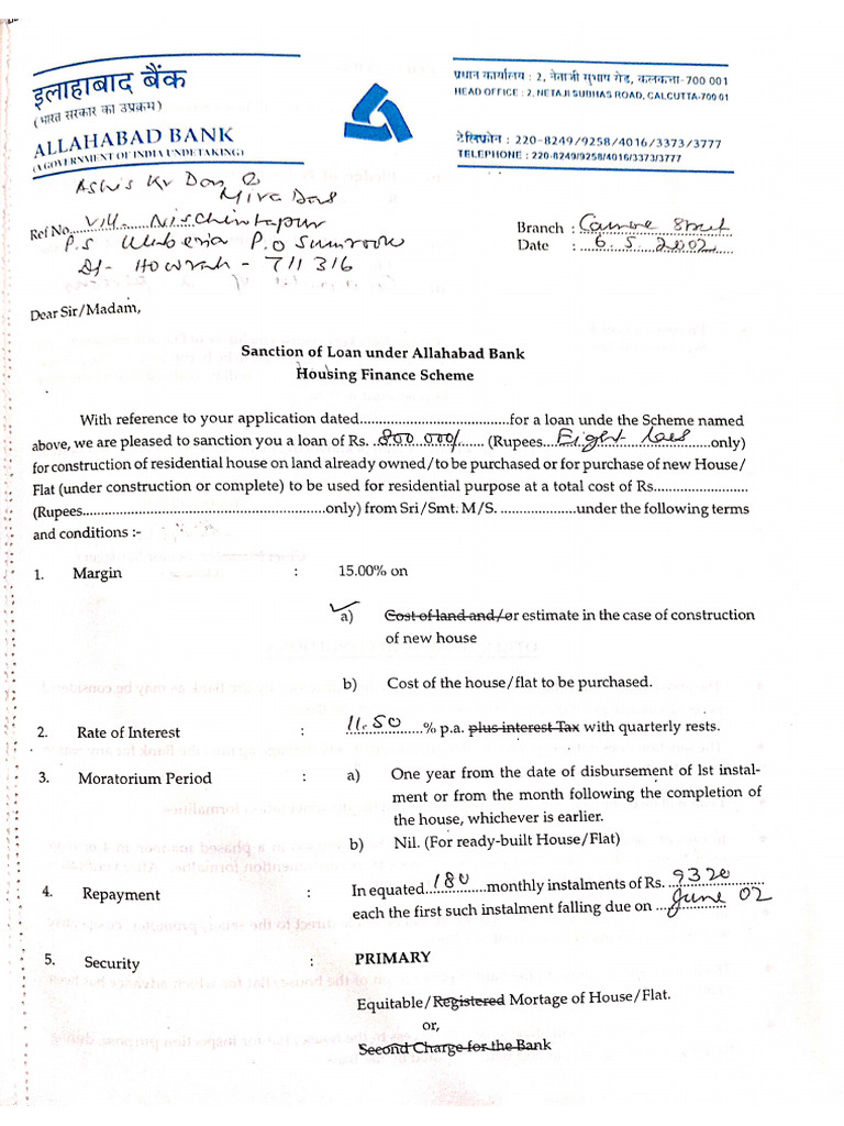 Ashis Das Sanction Letter Parkstreet | PDF