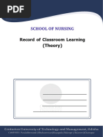 Classroom Learning Record Template | PDF | Cognition | Behavior ...