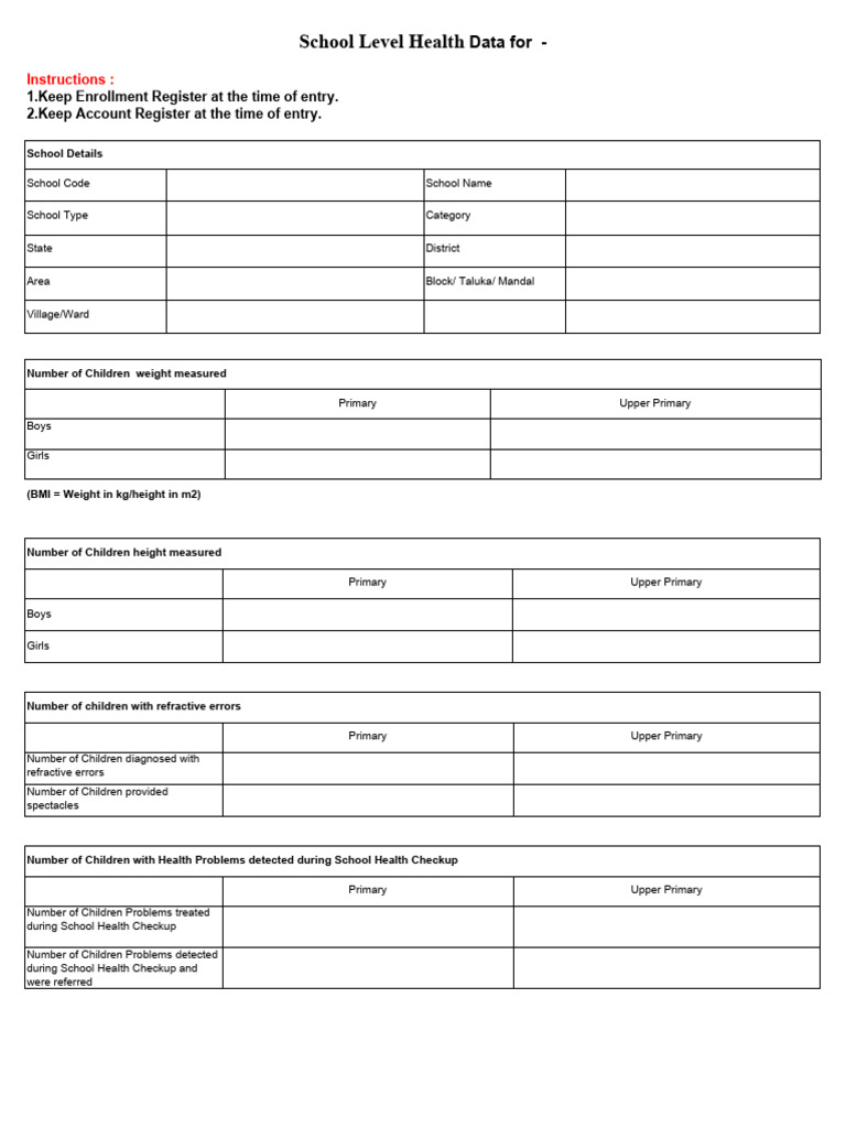 School Health Data Overview | PDF