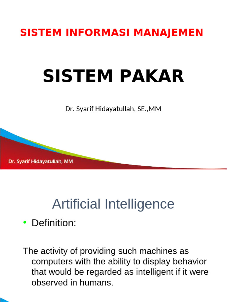 BAB16- SISTEM PAKAR | PDF | Artificial Intelligence | Intelligence (AI ...