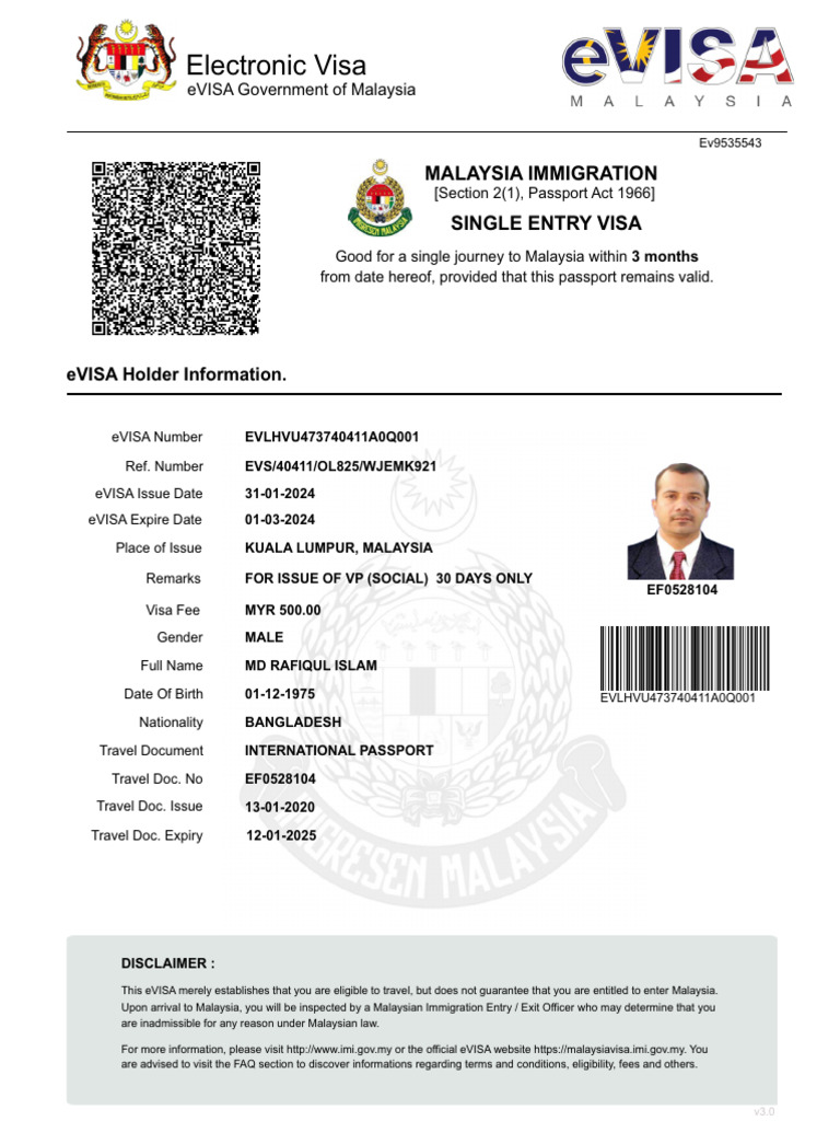 Evisa - MD Rafiqul Islam | PDF