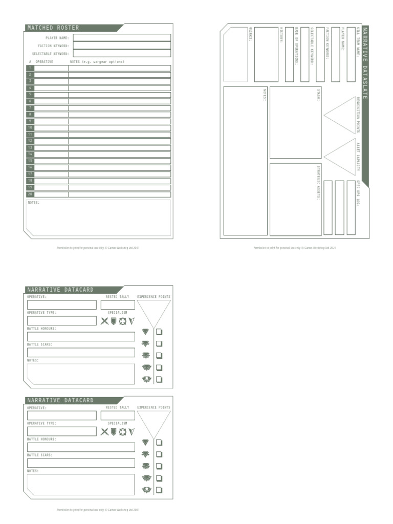 Kill Team - Roster Prev | PDF