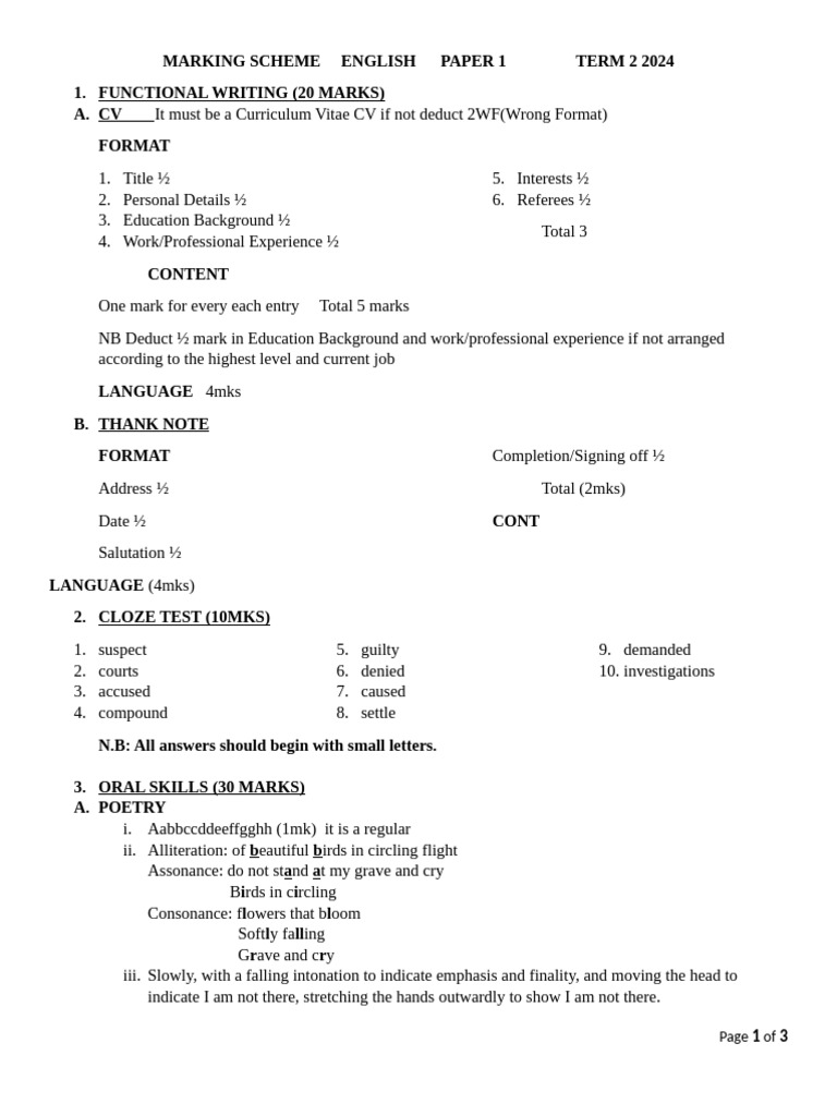 ENGLISH F4 PP1 MShguyluykuylk8kuiu8i | PDF | Poetry | Linguistics