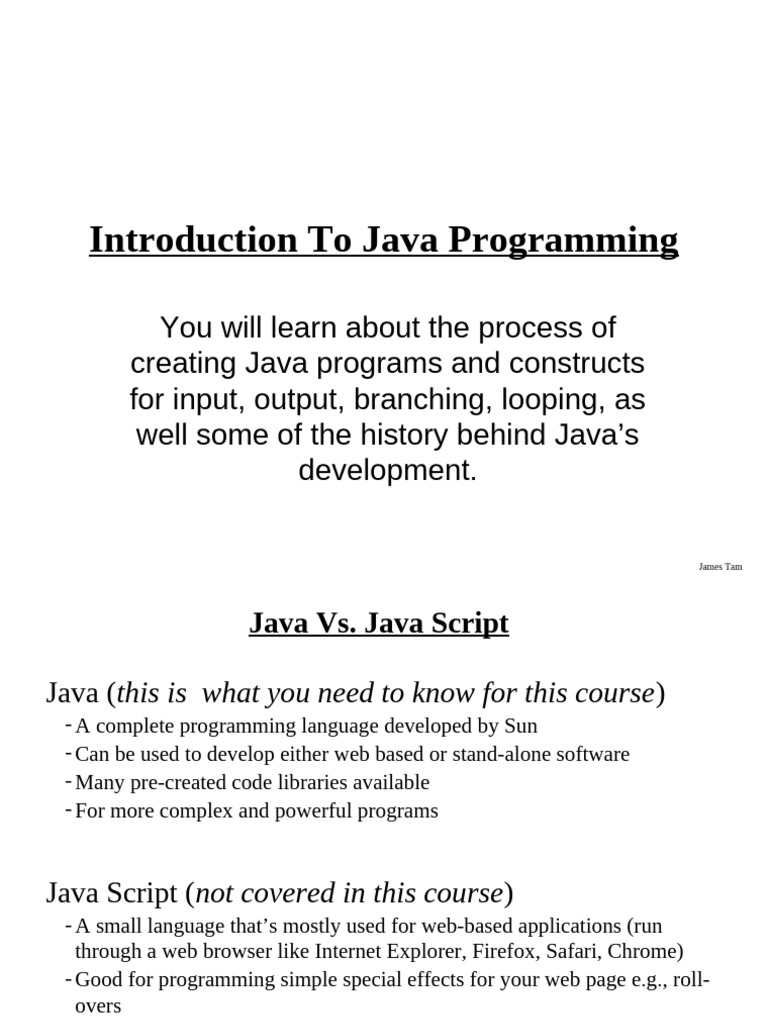 java_introduction | PDF | Java (Programming Language) | Integer ... java_introduction | PDF | Java (Programming Language) | Integer ...