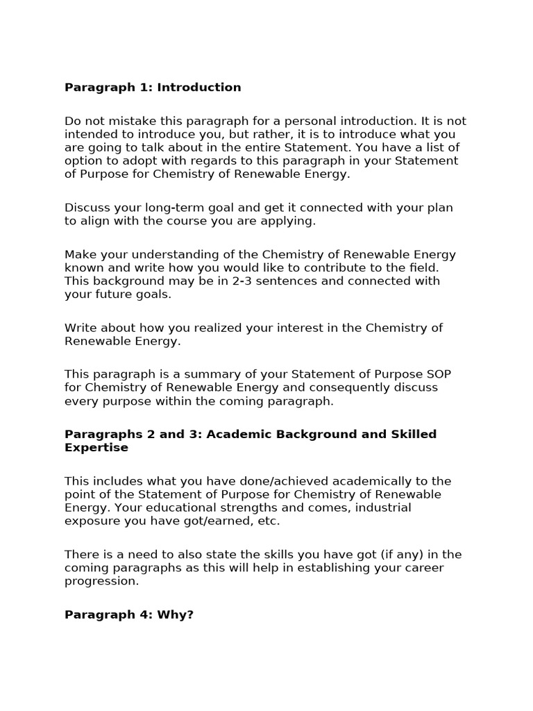 Sop Format | PDF | Cognition