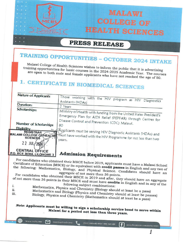 MCHS - Press Release - CBMS 2024 | PDF