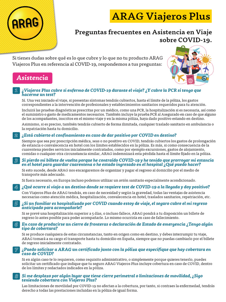 Cobertura COVID-19 en ARAG Viajeros Plus | PDF | Póliza de seguros ...