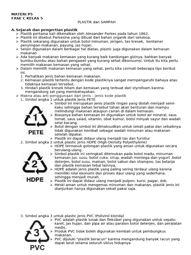 Arti dan Kode Plastik P5 | PDF