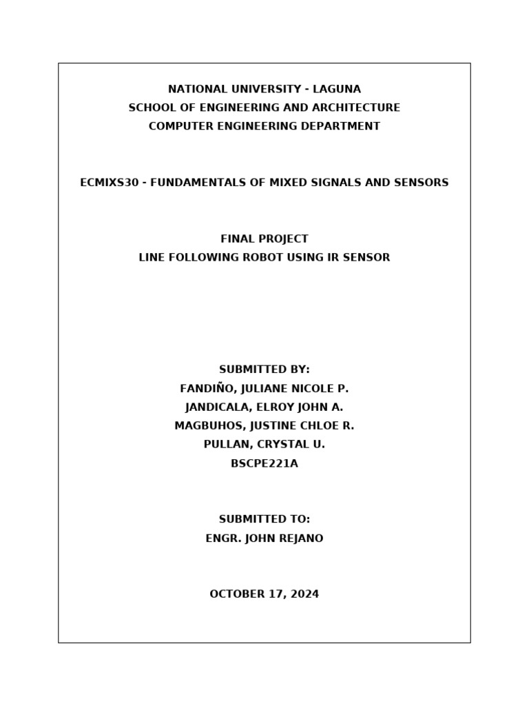 Line Following Robot Using IR Sensors | PDF | Infrared | Sensor