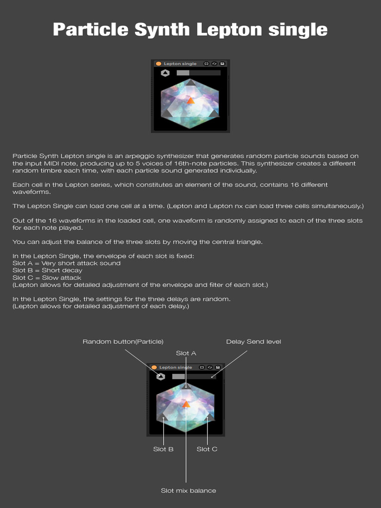 Arpeggio Synth: Lepton Single Guide | PDF