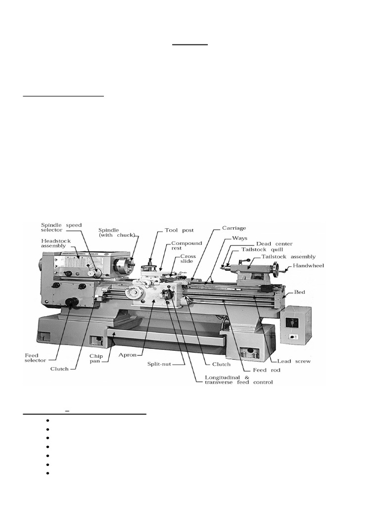 Lathe | PDF | Industrial Processes | Rotating Machines